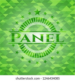Panel Green Emblem Mosaic Background Stock Vector (Royalty Free ...