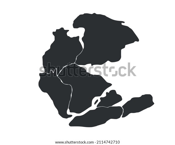 Pangée ou Pangée. supercontinent. illustration vectorielle : image ...