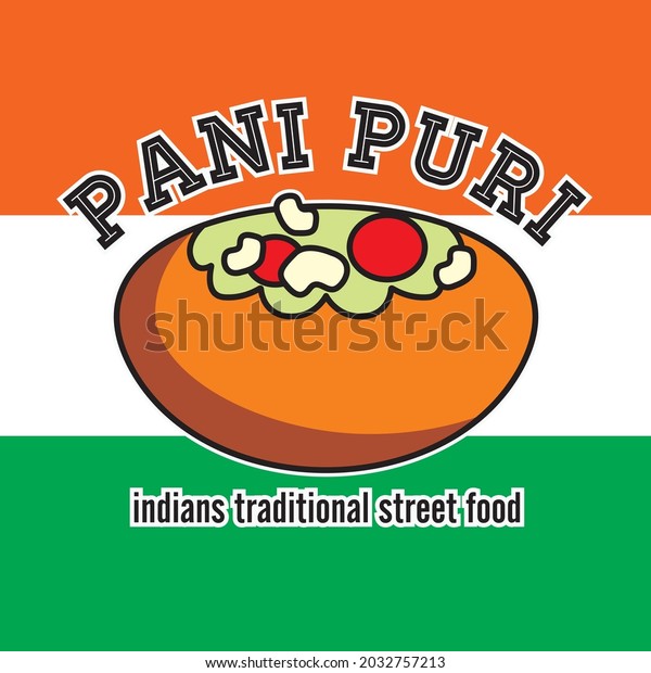 Pani Puri Food Logo Vector Illustration Stock Vector (Royalty Free ...