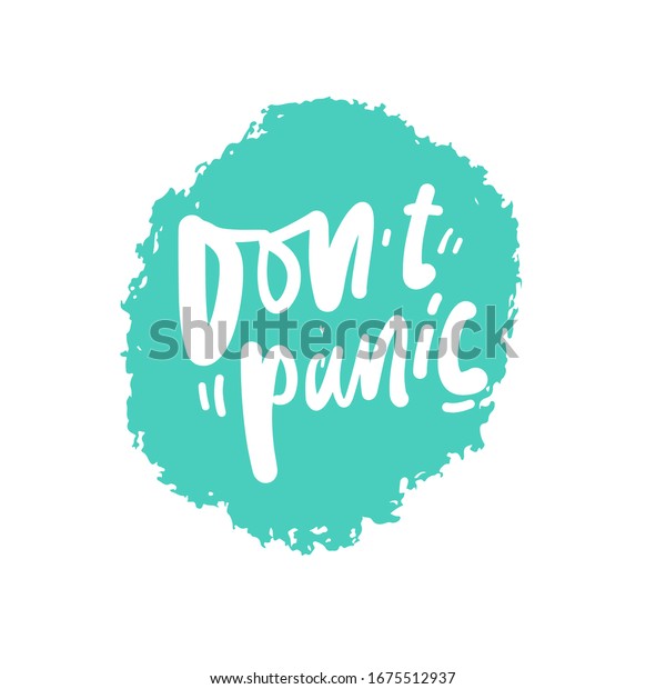 Panic Hand Lettering Illustration Poster About Stock Vector (Royalty ...