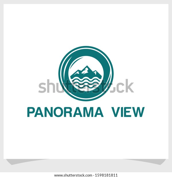 Panorama View Logo Design Vector Mount Stock Vector (Royalty Free ...
