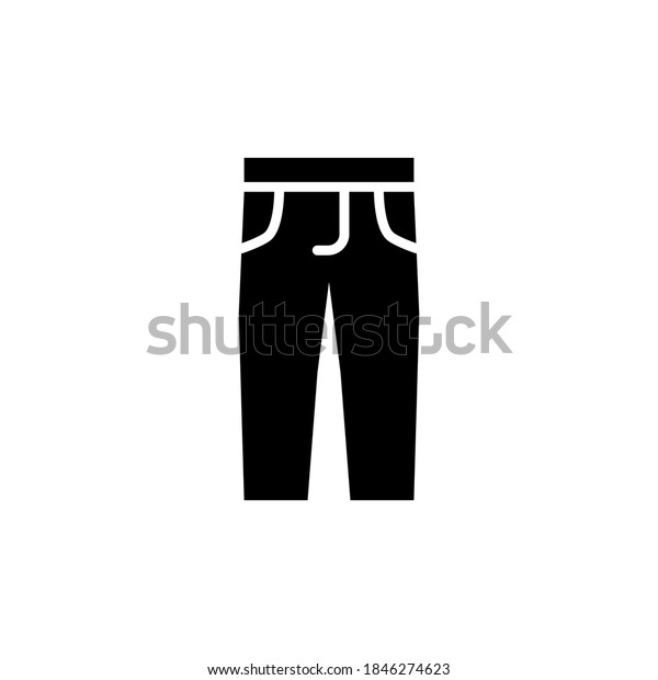 Pant Icon Vector Symbol Template Stock Vector (Royalty Free) 1846274623 ...