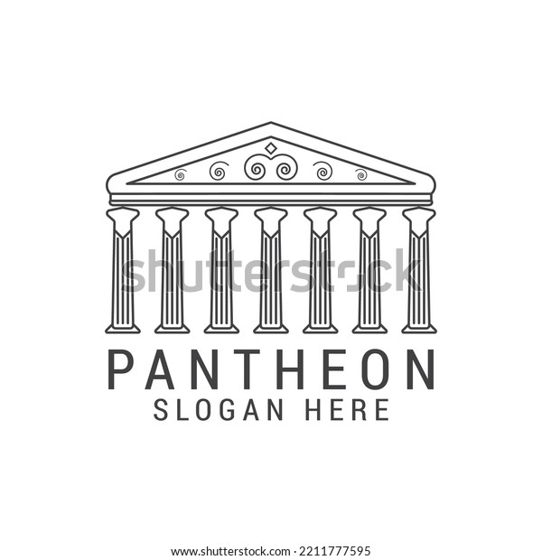 Pantheon Icon Logo Design Template Luxury Stock Vector (Royalty Free ...