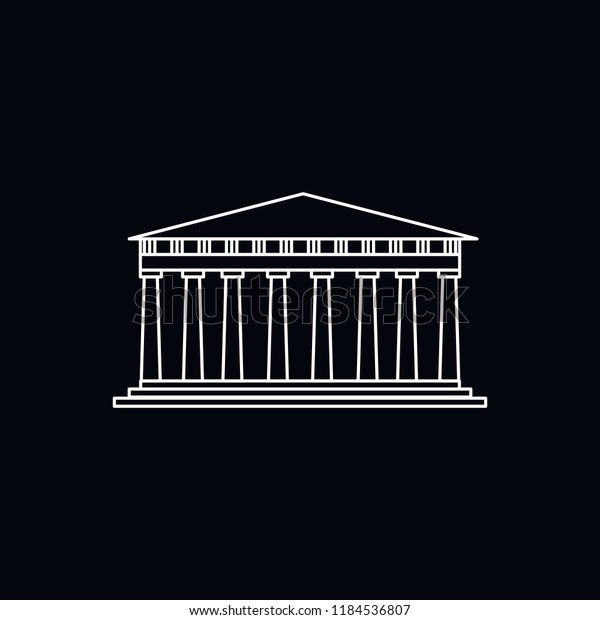 Pantheon Icon Outline Illustration Pantheon Vector Stock Vector ...