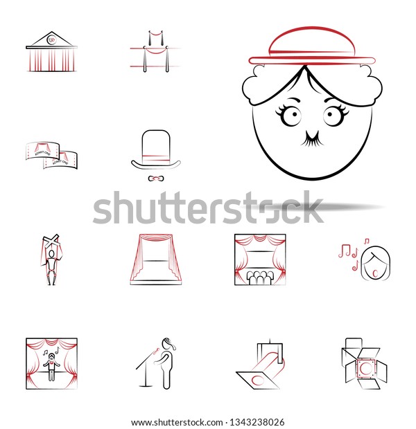 Pantomime Actor Icon Handdraw Icons Universal Stock Vector (Royalty ...
