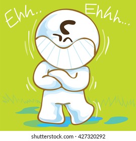Pantomime Cartoon Character Design Cute Giggle Stock Vector (Royalty ...