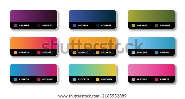 Farbpalette des Pantone Farbverlaufs mit Farbcodes,: Stock-Vektorgrafik ...