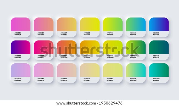 Pantone Gradient Colour Palette Catalog Samples Stock Vector (Royalty ...