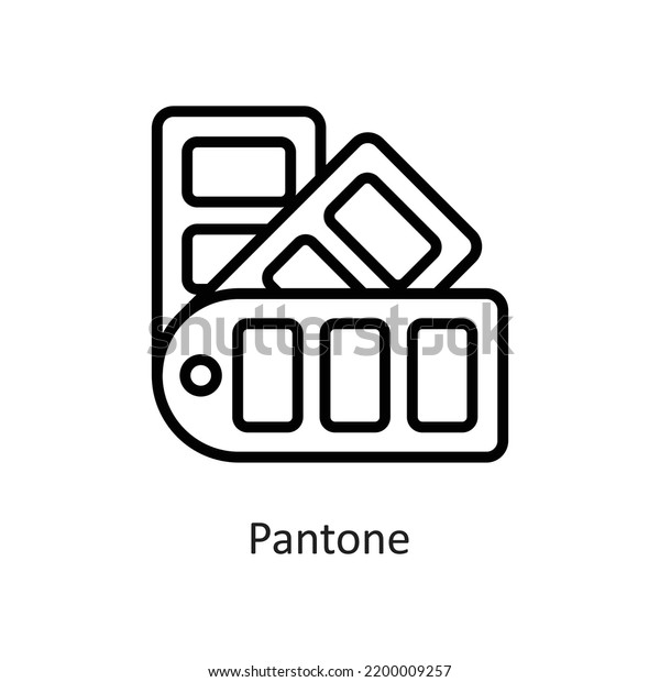 Pantone Outline Vector Icon Design Illustration Stock Vector (Royalty ...