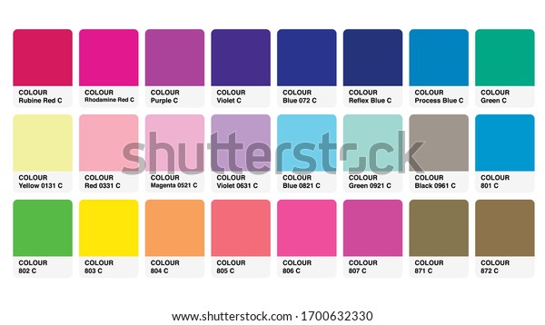 Pantone Trendy Colour Catalog Guide Book Stock Vector (Royalty Free ...