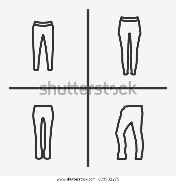 Pants Icons Set Illustration Isolated Vector Stock Vector (Royalty Free ...