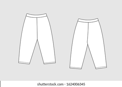 Pants Vector Template Isolated On Grey Stock Vector (Royalty Free ...