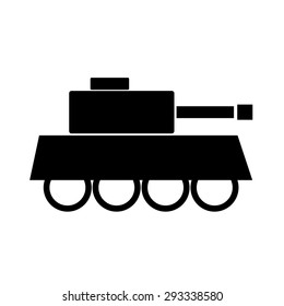 Panzer Icon On White Background Vector Stock Vector (Royalty Free ...