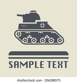 Panzer Icon Sign Vector Illustration Stock Vector (Royalty Free ...