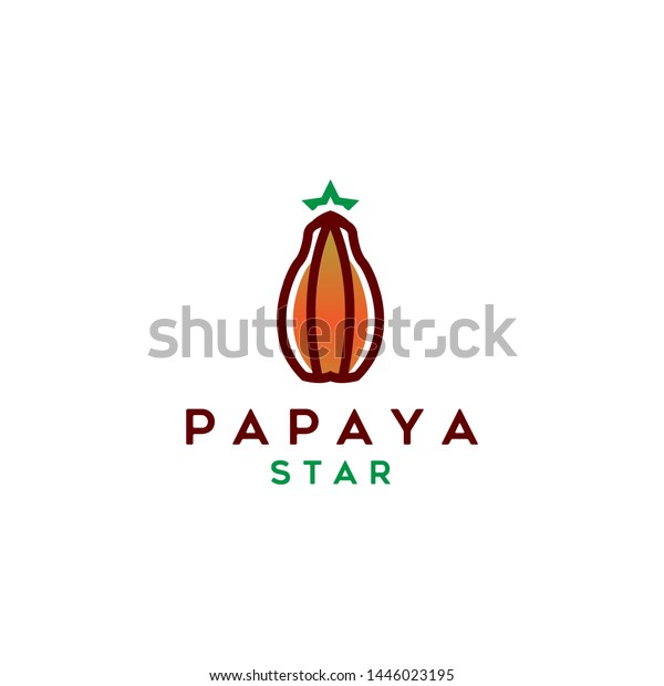 Papaya Star Logo Vector Icon Illustration Stock Vector (Royalty Free ...