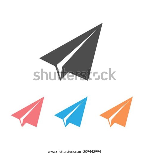Paper Airplane Icons Stock Vector (Royalty Free) 209442994