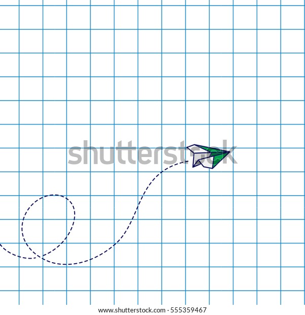 Paper Airplane Loop Airmail Minimalistic Flat Stock Vector (Royalty ...