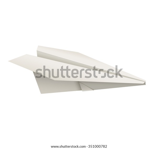 Paper Airplane Side View Stock Vector (Royalty Free) 351000782