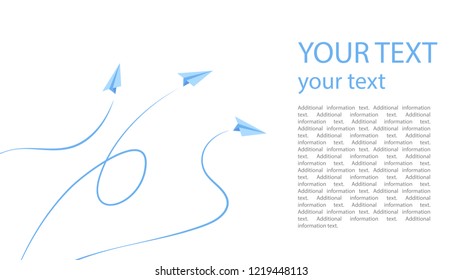 Paper Airplanes Different Flight Paths New Stock Vector (Royalty Free ...