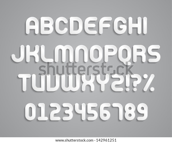 Paper Alphabet Letters Font Vector Design Stock Vector (Royalty Free ...