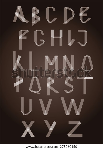 Paper Alphabet Letters Vector Stock Vector (Royalty Free) 275060150 ...