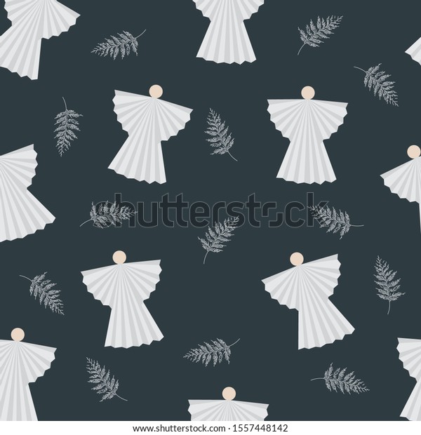 Paper Angels Abstract Pattern Christmas Pattern Stock Vector (Royalty ...