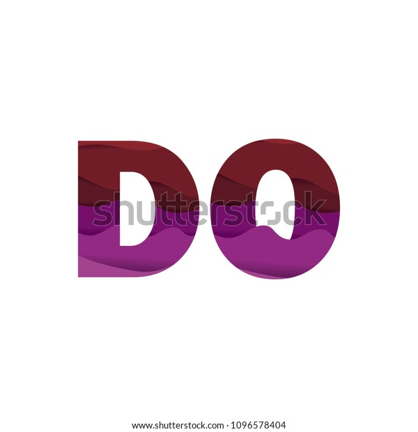 Paper Art Letter Do Font Vector Stock Vector (Royalty Free) 1096578404 ...