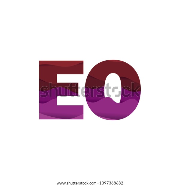 Paper Art Letter Eo Font Vector Stock Vector (Royalty Free) 1097368682 ...