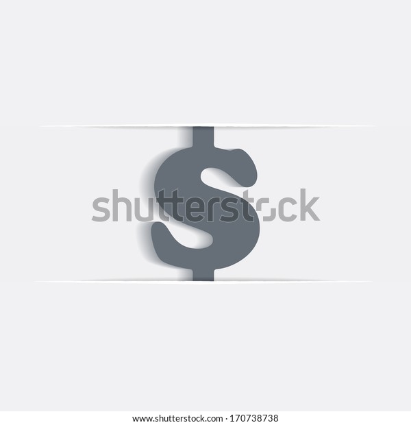 Paper Background Flap Dollar Symbol Stock Vector (Royalty Free ...