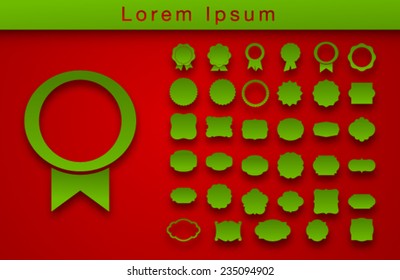 Paper Badges Set Stock Vector (Royalty Free) 235094902 | Shutterstock