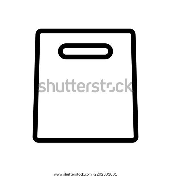 Paper Bag Line Icon Editable Stroke Stock Vector (Royalty Free ...