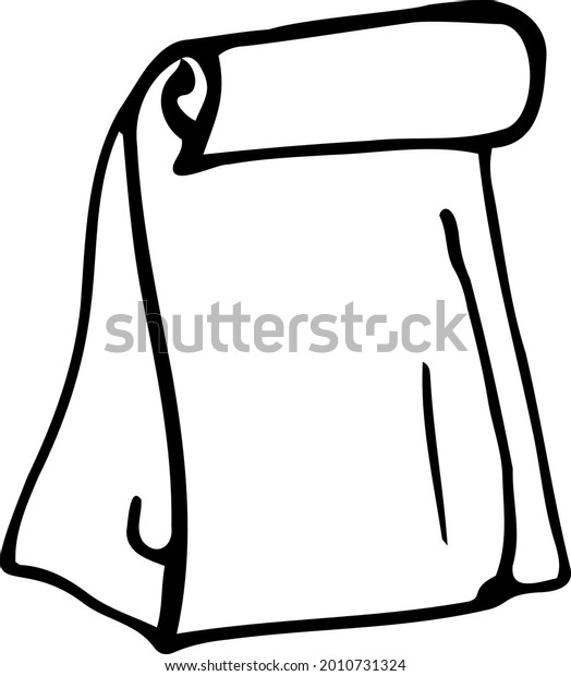 Paper Bag Logo Black White Illustration Stock Vector (Royalty Free ...