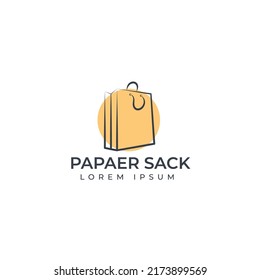 Paper Bag Logo Design Template Stock Vector (Royalty Free) 2173899569 ...