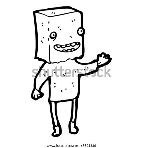 Paper Bag On Head Cartoon Stock Vector (Royalty Free) 65591386 ...