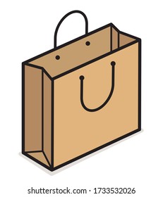 Paper Bag Vector Illustrator Isolated On Stock Vector (Royalty Free ...