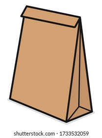 Paper Bag Vector Illustrator Isolated On Stock Vector (Royalty Free ...