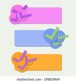 Paper Banner Flat Design Check Signs Stock Vector (Royalty Free ...