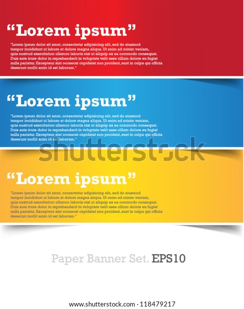 Paper Banner Set Speech Templates Vector Stock Vector (Royalty Free ...
