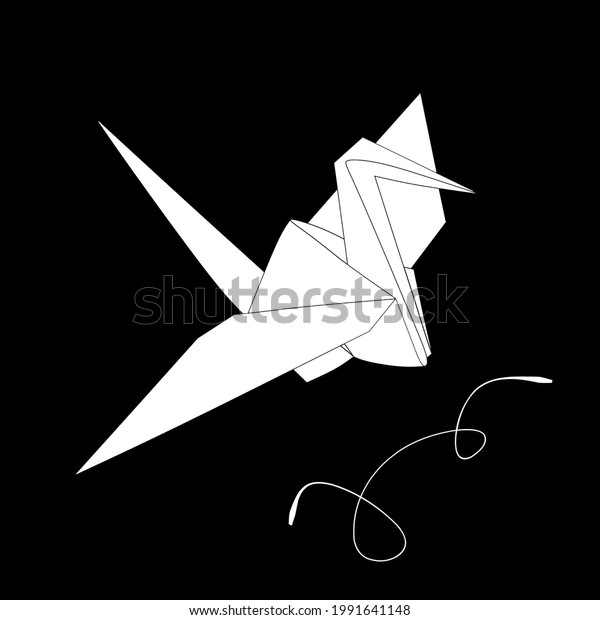 Paper Bird Vector Illustration Origami Bird Stock Vector (Royalty Free ...