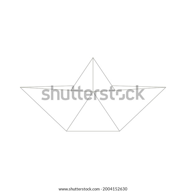 Paper Boat Drawing Vector Illustration Stock Vector (Royalty Free ...