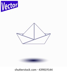 Paper Boat Icon Stock Vector (Royalty Free) 439819144 | Shutterstock