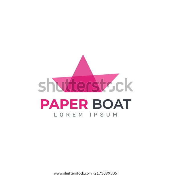 Paper Boat Logo Design Template: เวกเตอร์สต็อก (ปลอดค่าลิขสิทธิ์ ...