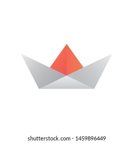 Paper Boat Logo Design Vector Stock Vector (Royalty Free) 1459896449 ...
