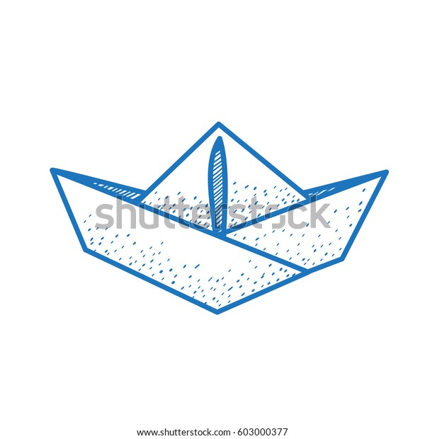Paper Boat Sketch Stock Vector (Royalty Free) 603000377 | Shutterstock