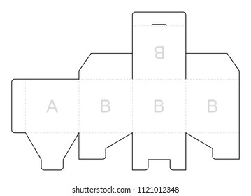 Paper Box Blueprint Template Stock Vector (Royalty Free) 1121012348 ...