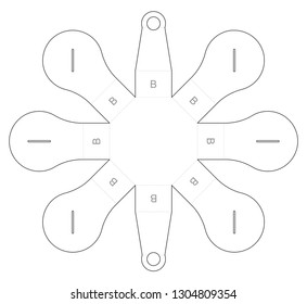 Paper Box Blueprint Template Stock Vector (Royalty Free) 1304809354 ...