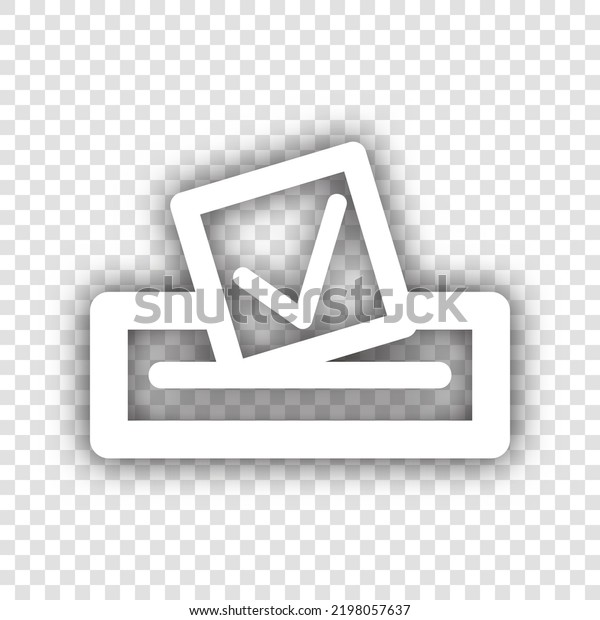 Paper Box Icon White Icon Dropped Stock Vector (Royalty Free ...