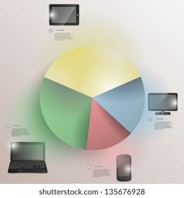 Electronic Devices Infographic Presentation Eps10 Vector: เวกเตอร์สต็อก ...