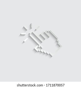 Paper Click Icon Cursor Symbol Icon Stock Vector (Royalty Free ...