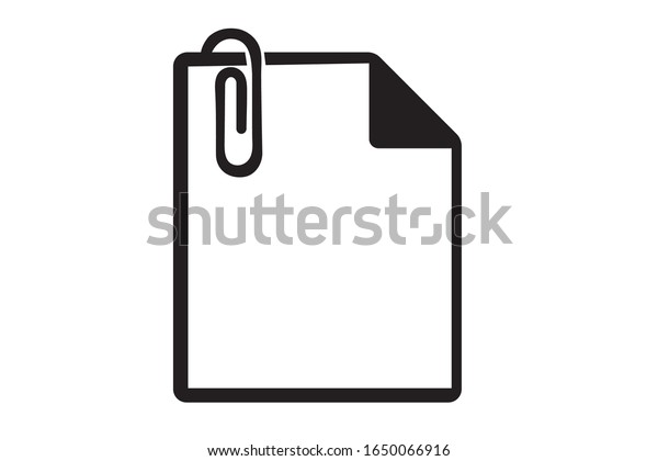 Paper Clip Attachment Icon Email Attachment Stock Vector (Royalty Free ...